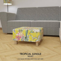 Plush Fabric Square Footstool | Not Just Plain Interiors